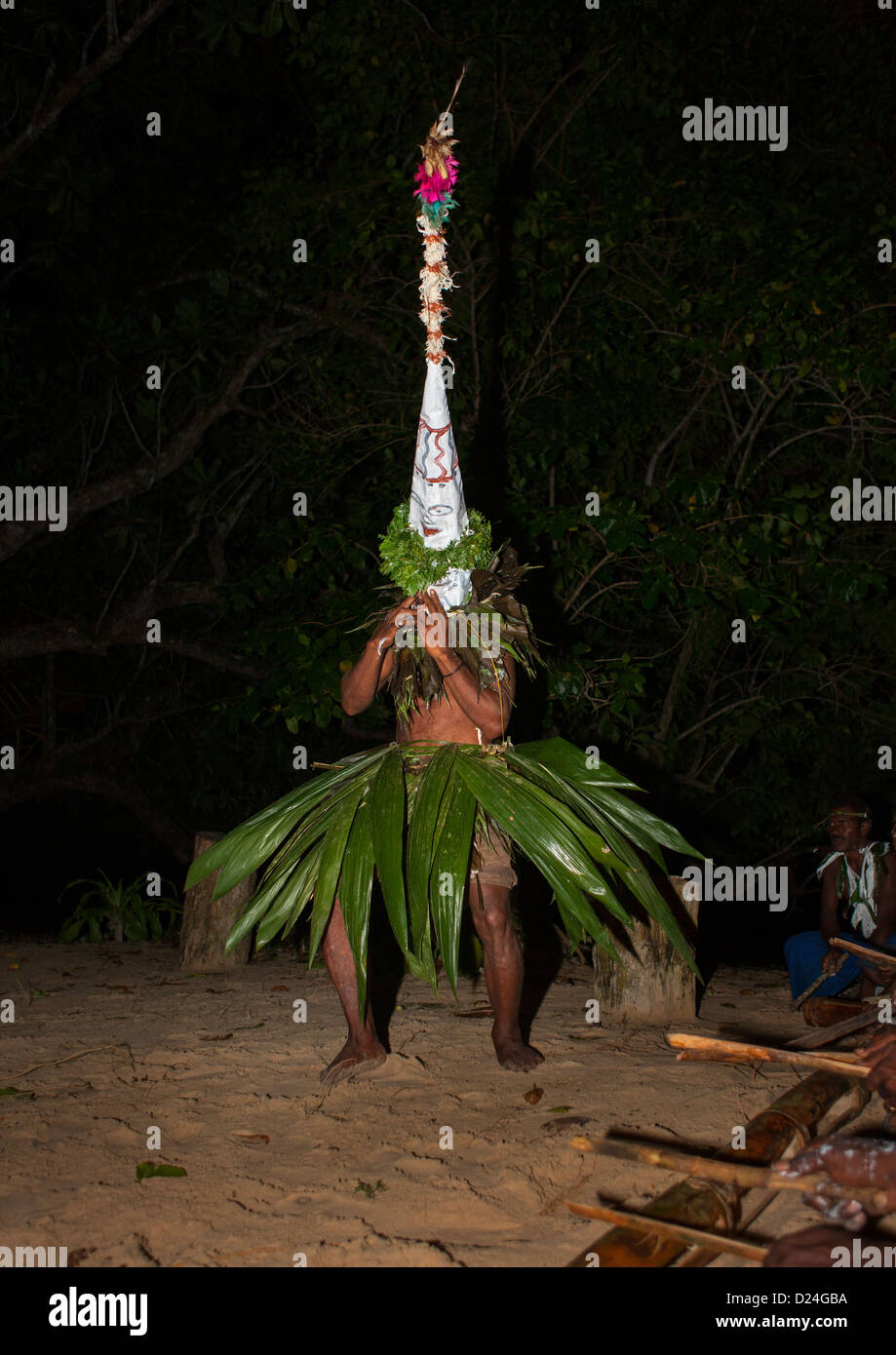Malagan Tatuana Masks Dance, New Ireland Island, Papua New Guinea Stock ...