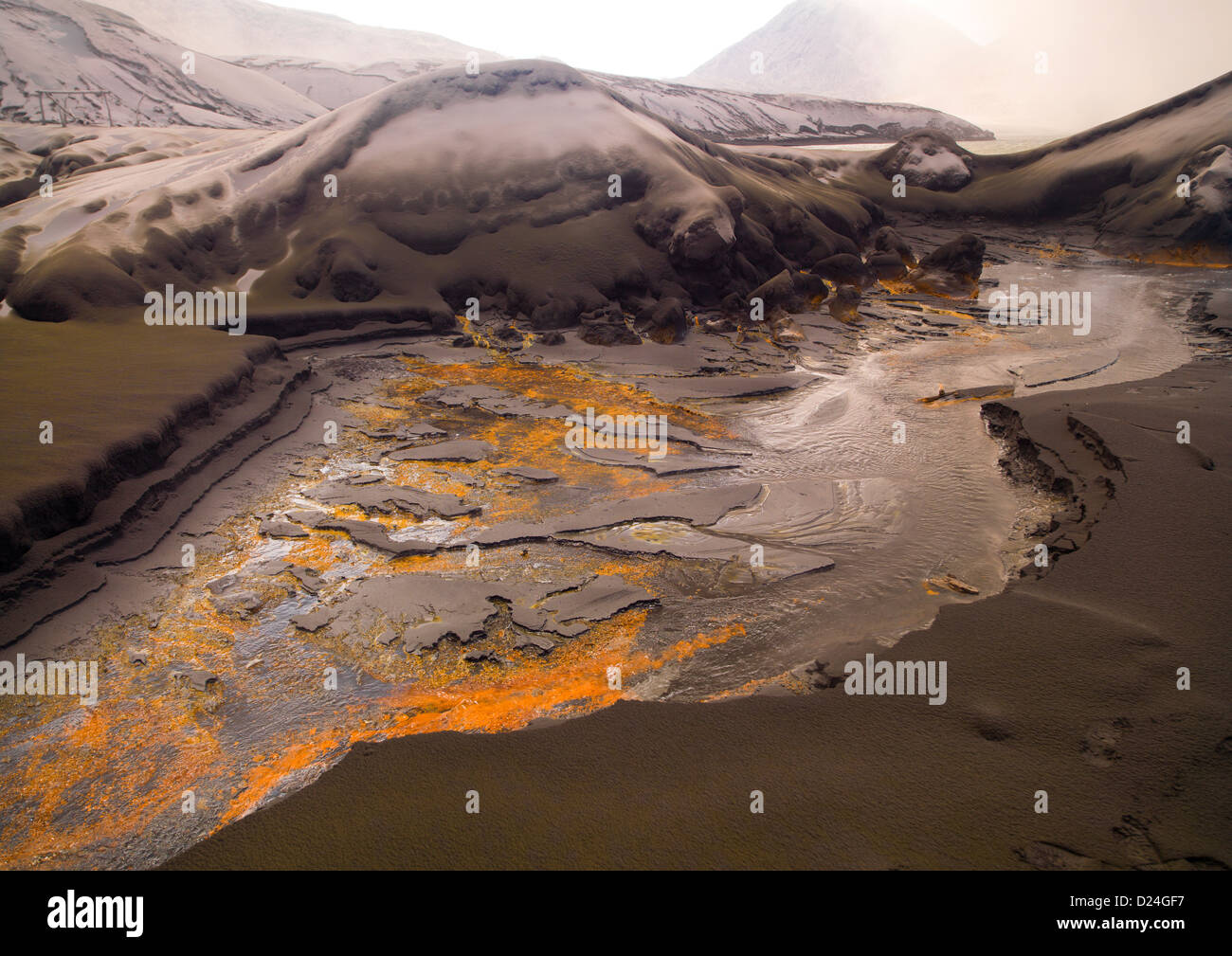 Ashes After A Volcanic Eruption In Tavurvur Volcano, Rabaul, New ...