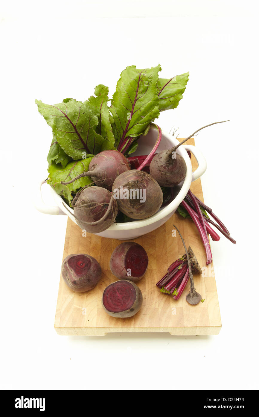 A colander with beetroot being prepared Stock Photo - Alamy