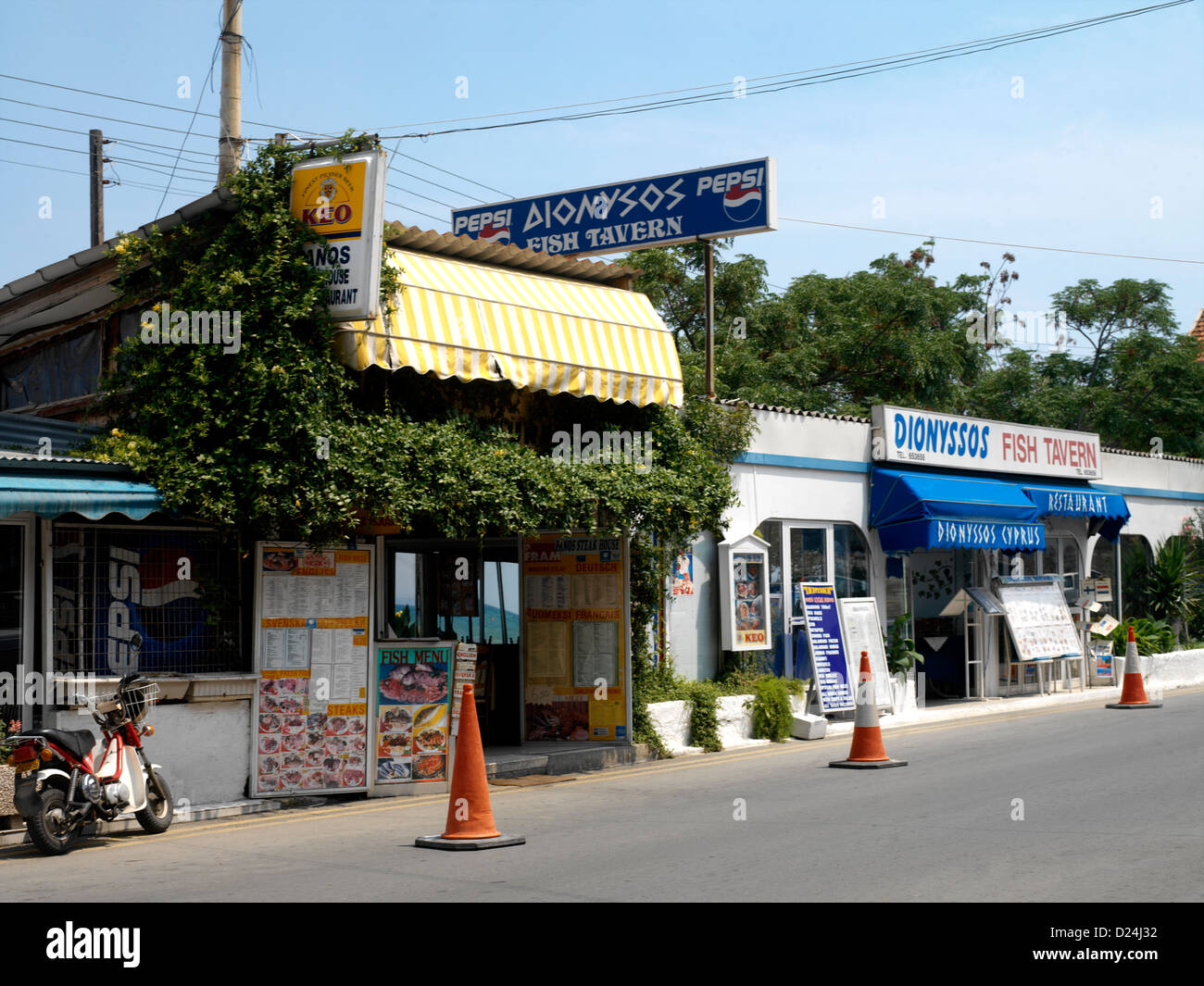 Larnaca Cyprus Dionysos Fish Taverna Restaurant Stock Photo - Alamy