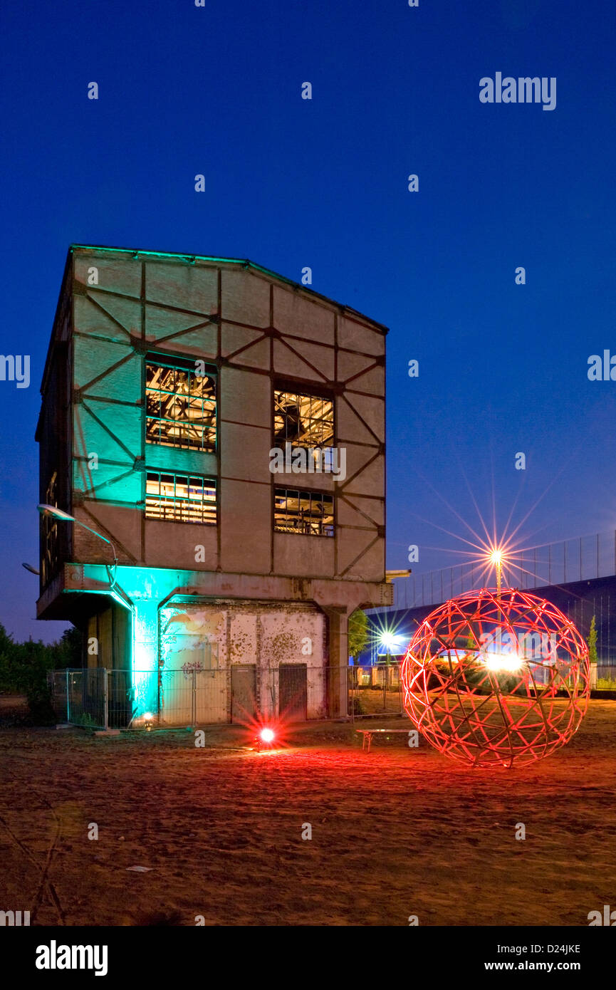Berlin, Germany, light installation at the station interlocking ...