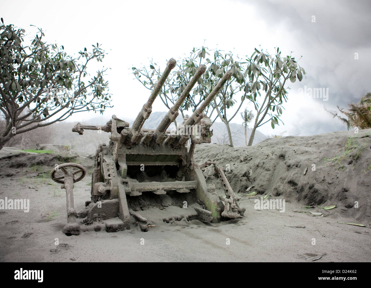 Old Machine Gun From World War Two, Rabaul, New Britain Island, Papua ...