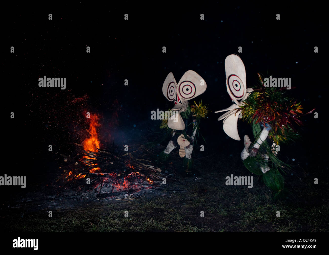 Baining Fire Giant Masks Dance, East New Britain, Rabaul, Papua New ...