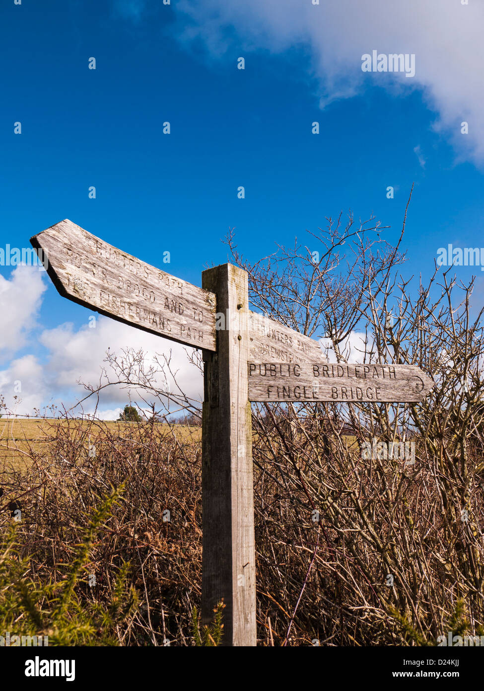 Blue bridleway sign hi-res stock photography and images - Alamy