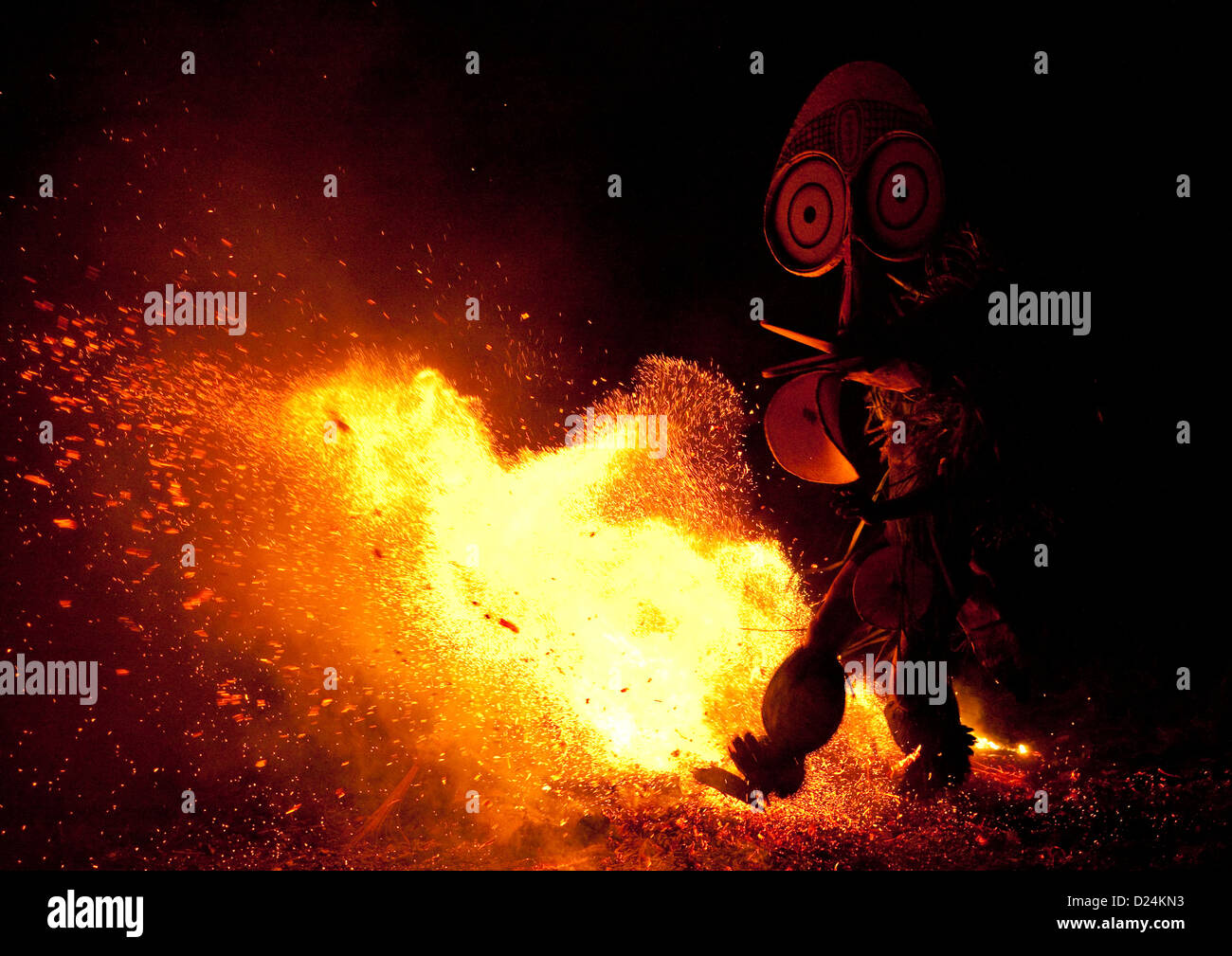 Baining Fire Giant Masks Dance, East New Britain, Rabaul, Papua New ...