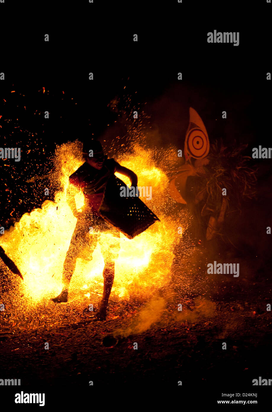 Baining Fire Giant Masks Dance, East New Britain, Rabaul, Papua New ...