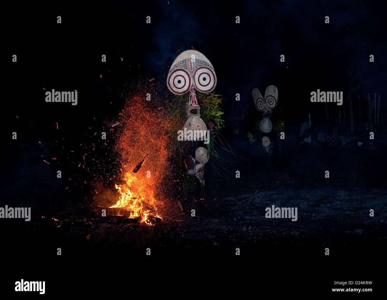 Baining Fire Giant Masks Dance, East New Britain, Rabaul, Papua New ...