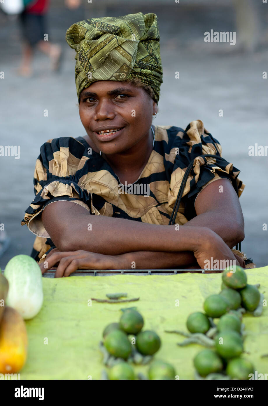 Woman At Kokopo Market, Rabaul, New Britain Island, Papua New Guinea ...