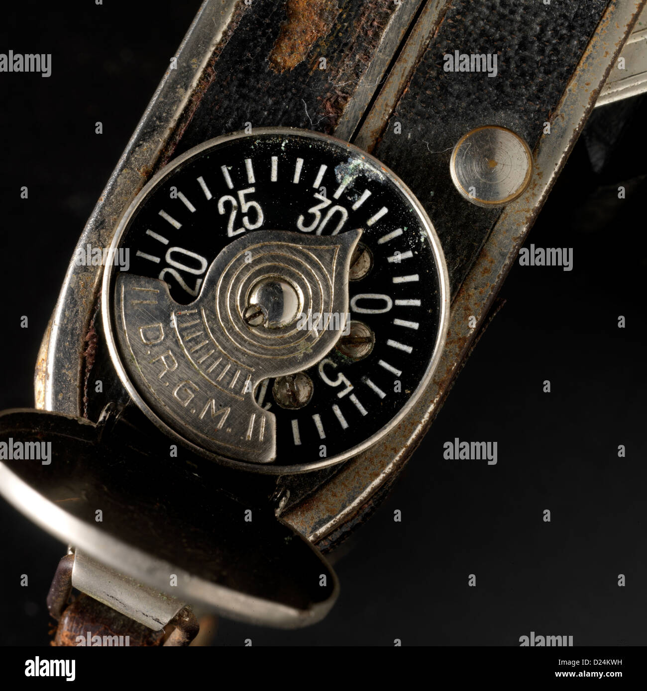 Old frame counter, classic 35mm camera Balda Baldini, close-up Stock ...