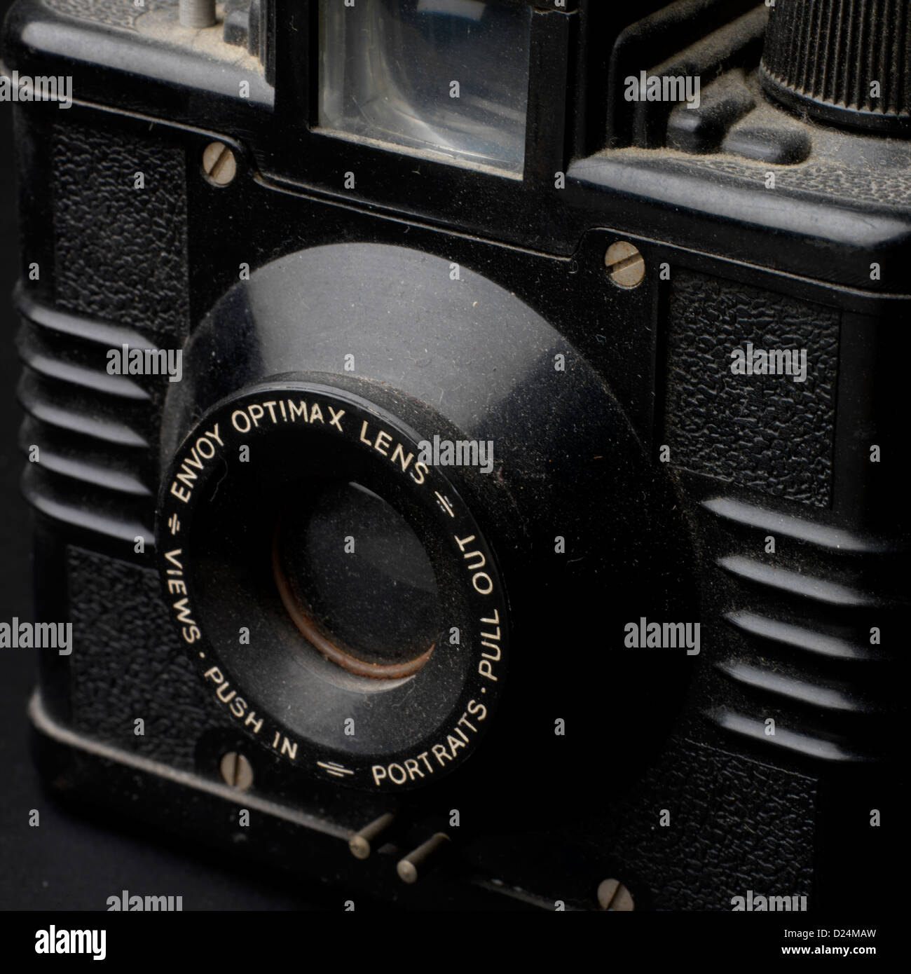 Old bakelite camera Ilford Envoy close-up 1953 Stock Photo - Alamy
