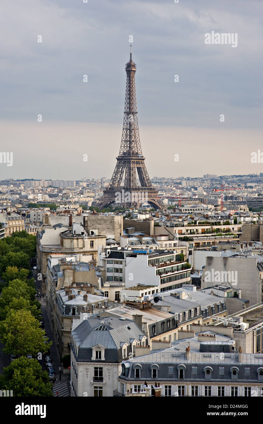 Paris, France, the view over Paris with the Eiffel Tower Stock Photo ...