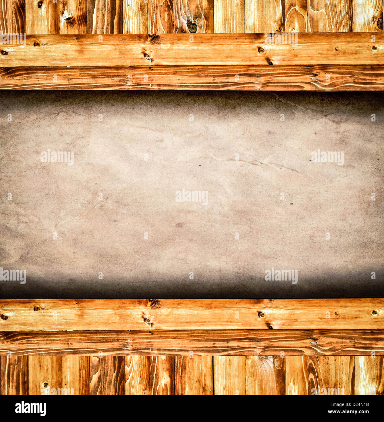 Wood planks and blank paper Stock Photo - Alamy