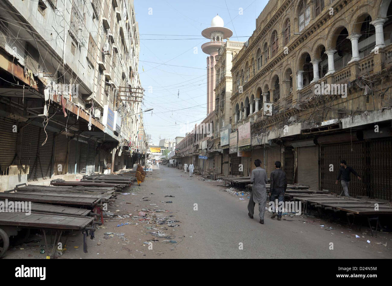 Shops seen closed during strike called by Shia Ulema Council against ...