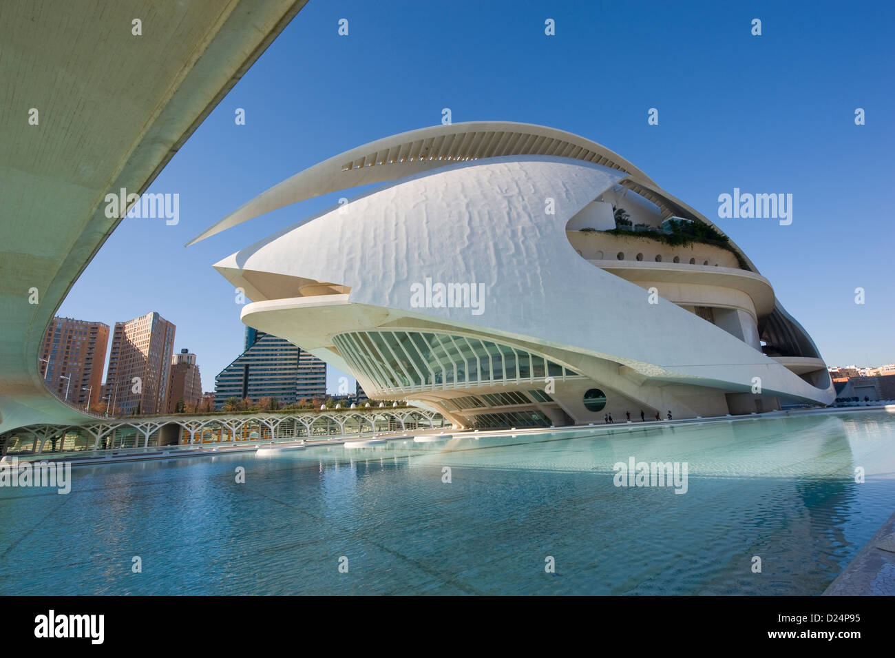 Spain Valencia the City of Arts and Sciences building Ciudad de las ...
