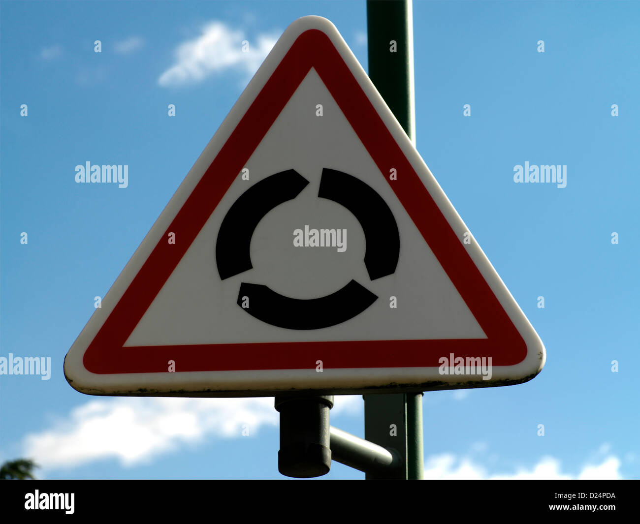 Roundabout road sign hi-res stock photography and images - Alamy