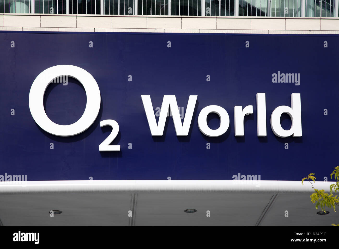 Berlin, Germany, O2 World Storefront advertising Stock Photo - Alamy