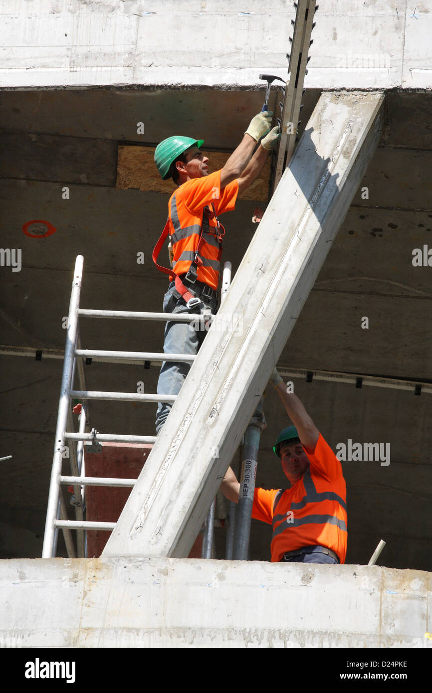 Berlin, Germany, Construction worker at a building site Stock Photo - Alamy