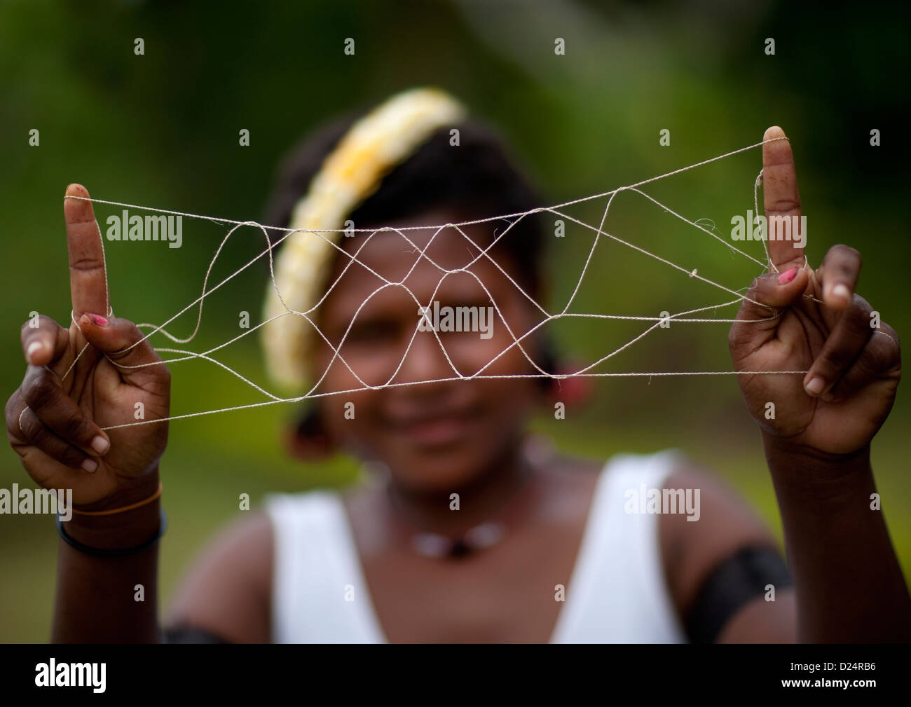 String Figures Game, Trobriand Islands, Papua New Guinea Stock Photo ...