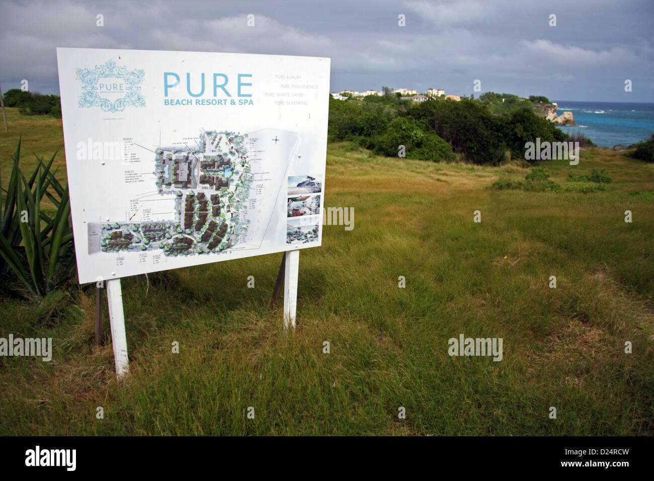 Proposed Pure Beach Resort development at Foul Bay, Barbados Stock ...