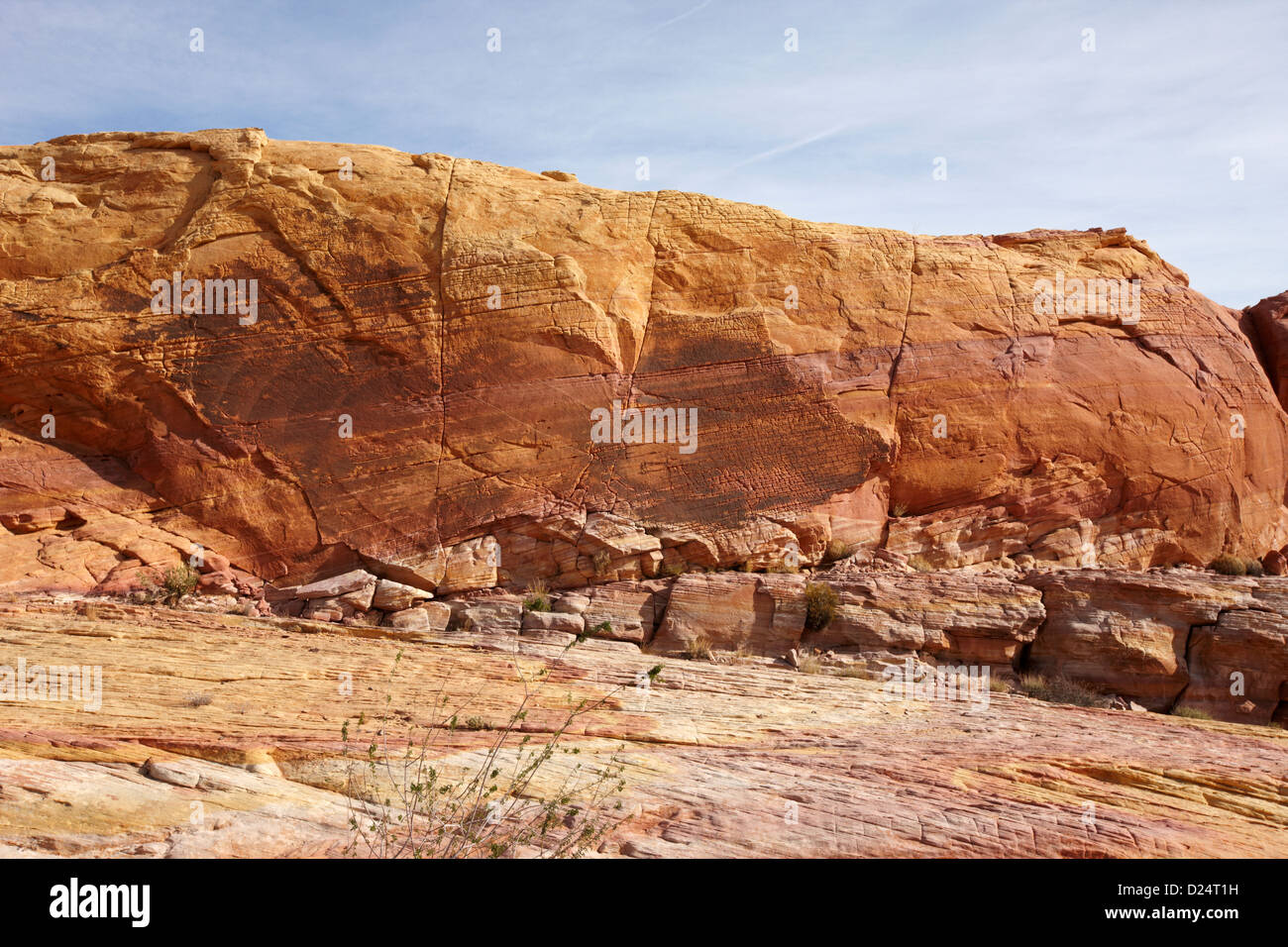 large multicoloured rock including purple valley of fire state park ...