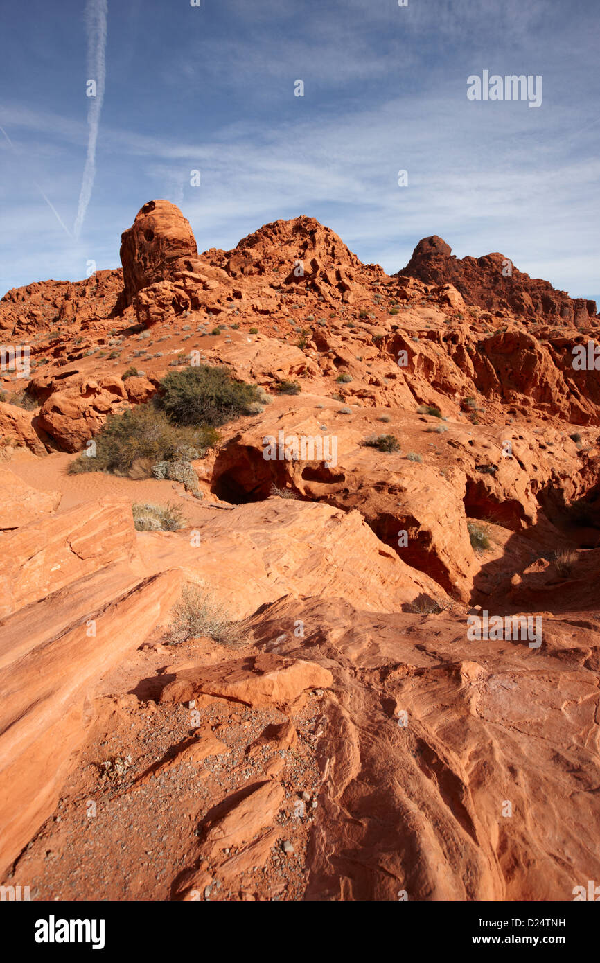 red sandstone rock formations in the valley of fire state park nevada ...