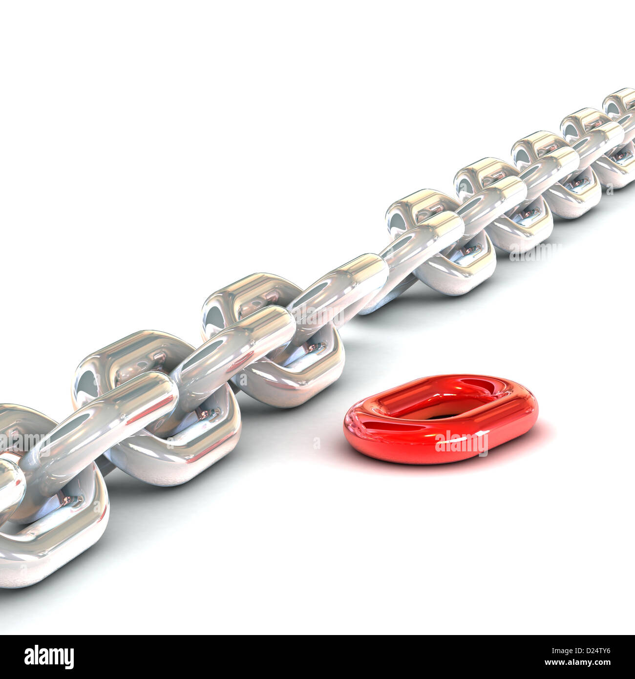 A Colorful 3d Rendered Chain / Teamwork concept illustration Stock ...