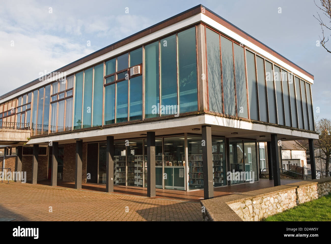 The public library in Holyhead Wales Stock Photo - Alamy