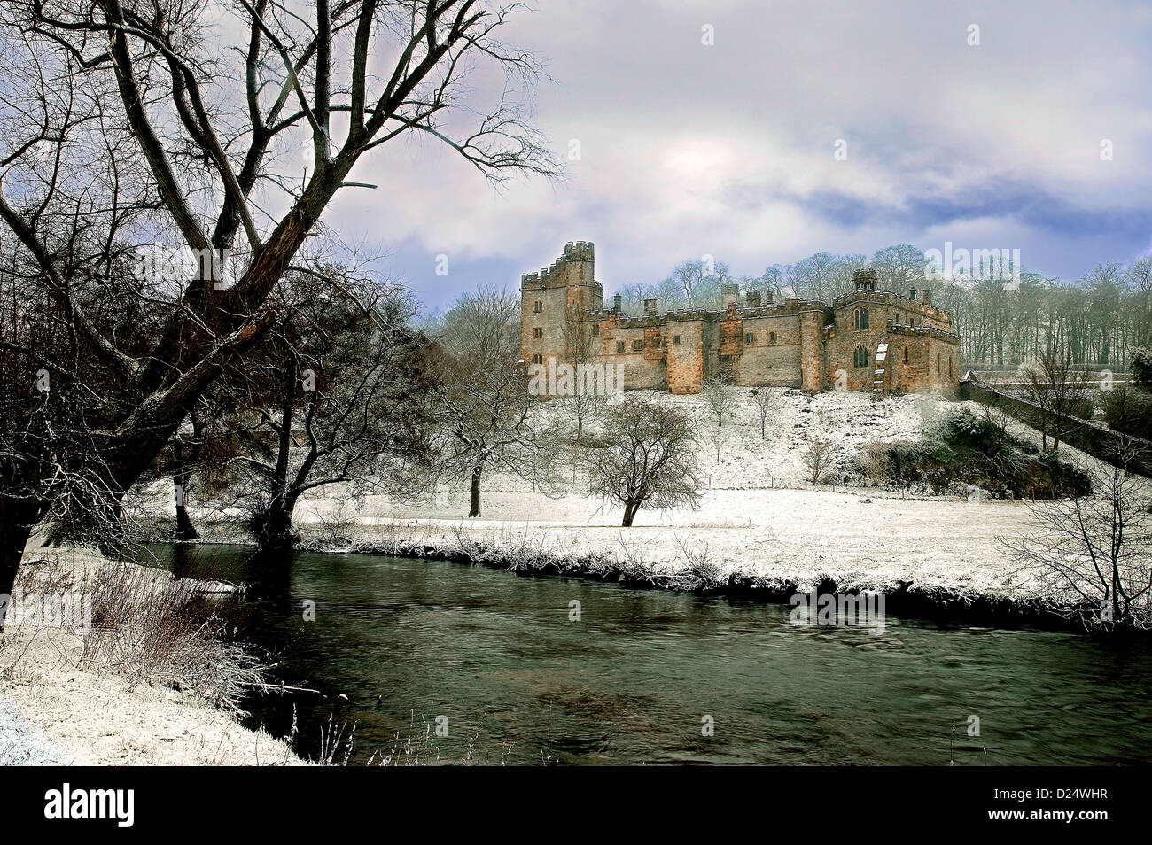 Haddon Hall Derbyshire Peak District Winter Stock Photo - Alamy