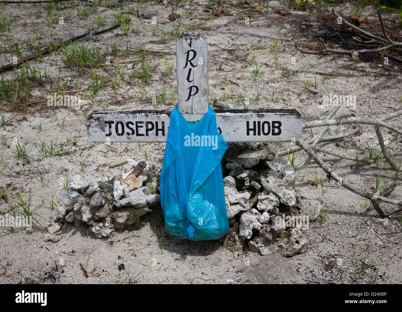 Grave In A Village, New Ireland Island, Laraibina Village, Papua New ...