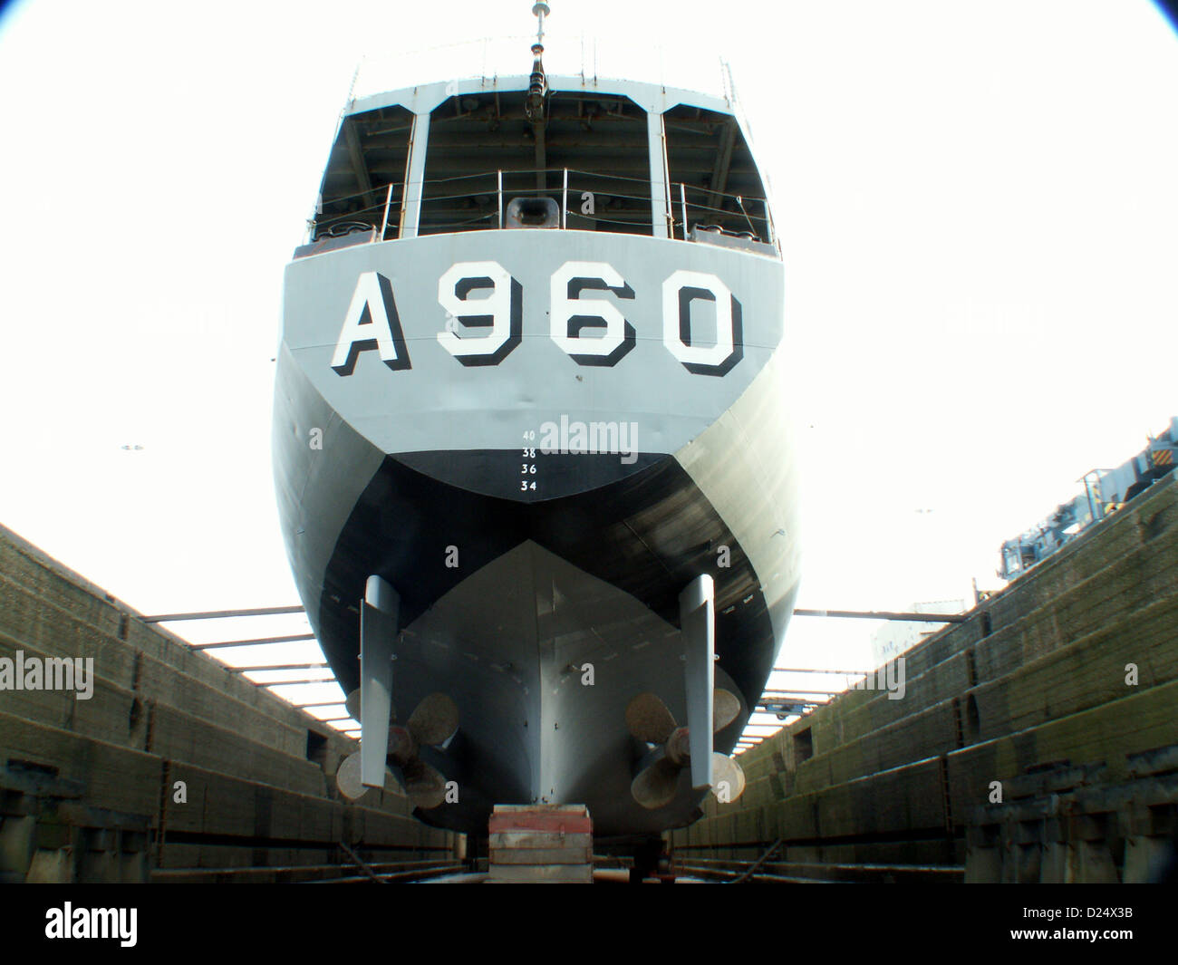 The A960 is a ship currently in drydock for maintenance. Drydocking is ...