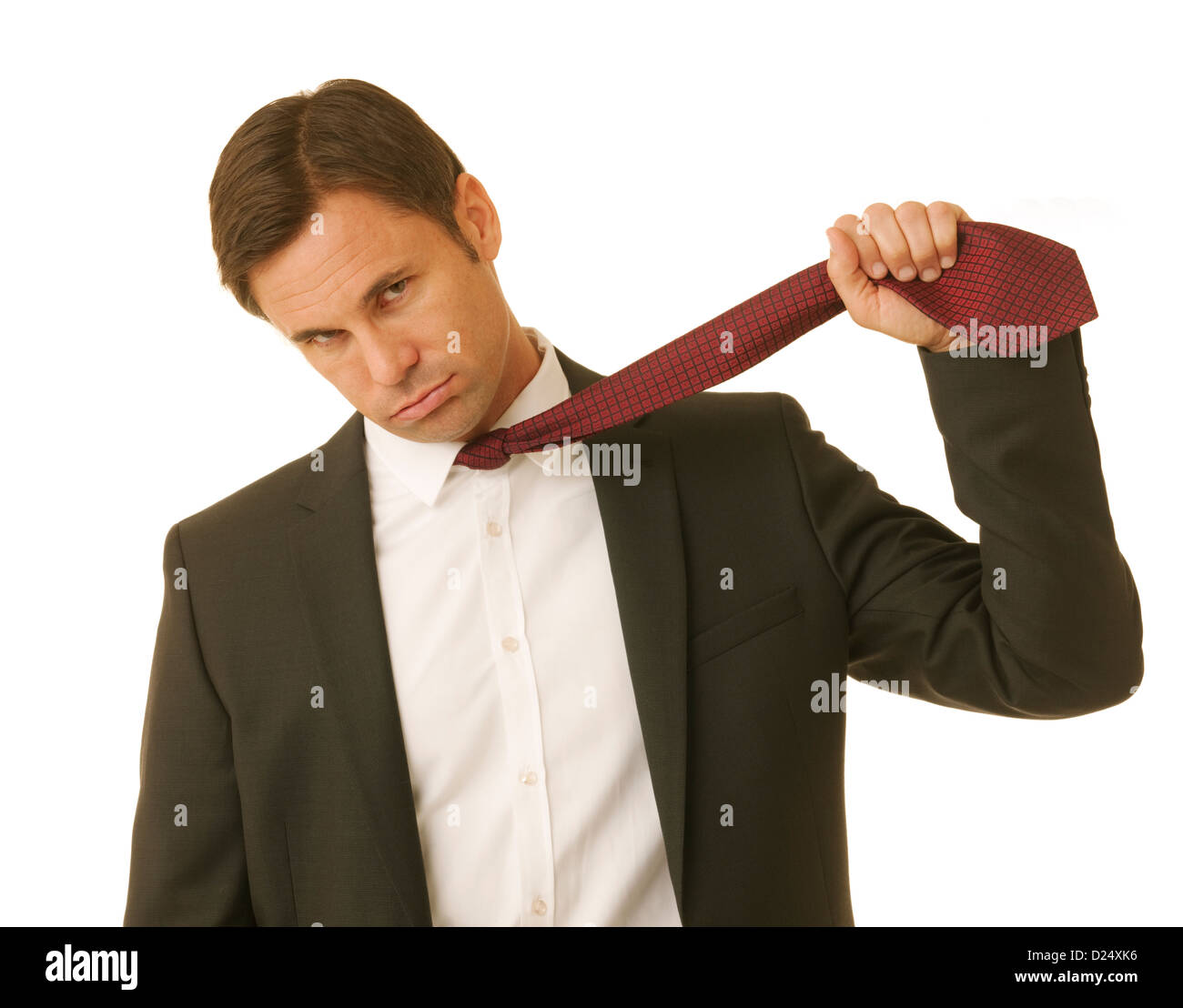 Pulling on tie hi-res stock photography and images - Alamy