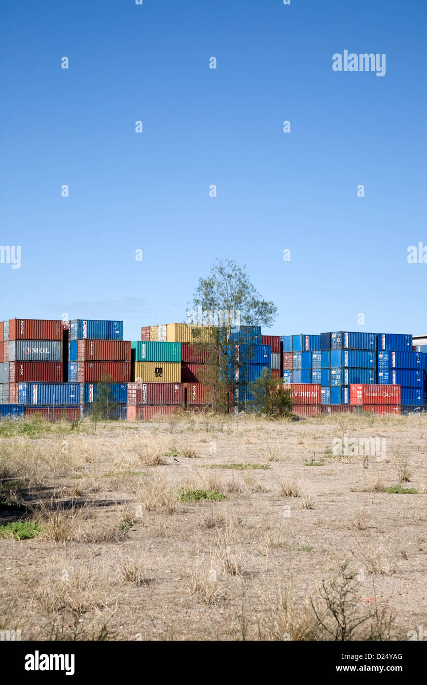 Cargo container depot High Resolution Stock Photography and Images - Alamy