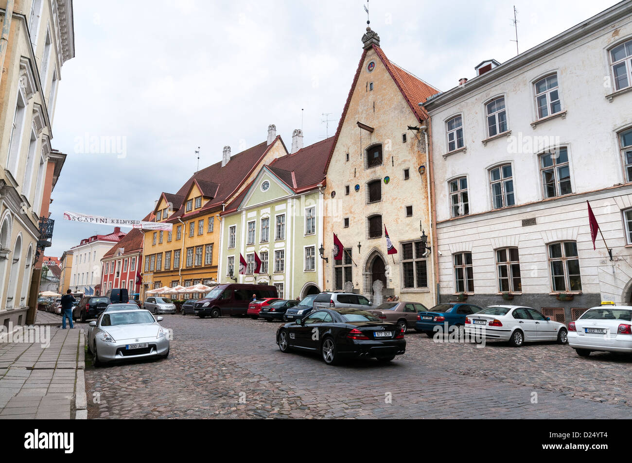 Colourful building fronts in Old Tallinn in Estonia Stock Photo - Alamy