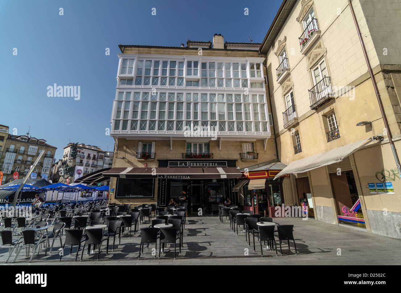 Virgen Blanca square. Vitoria city, European Green Capital, Basque ...