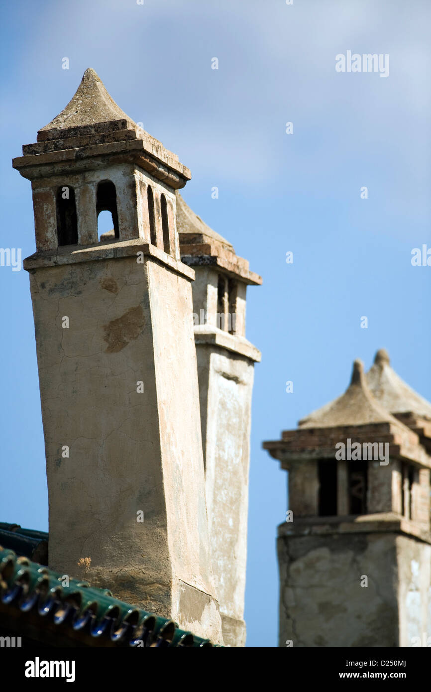 Ronda, Spain, chimneys of a house Stock Photo - Alamy