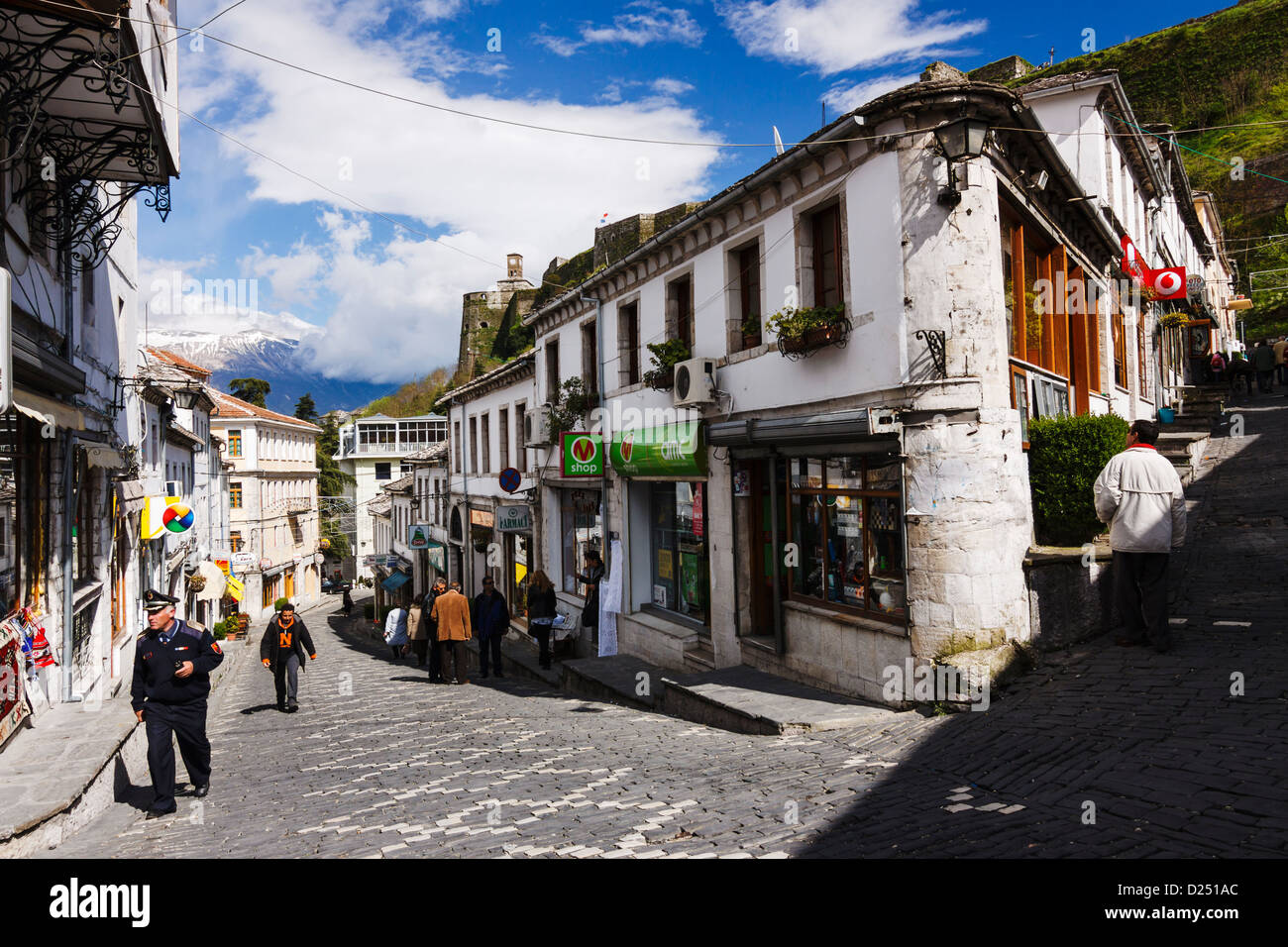 Old Bazar Quarter. Girokaster, Southern Albania Stock Photo - Alamy