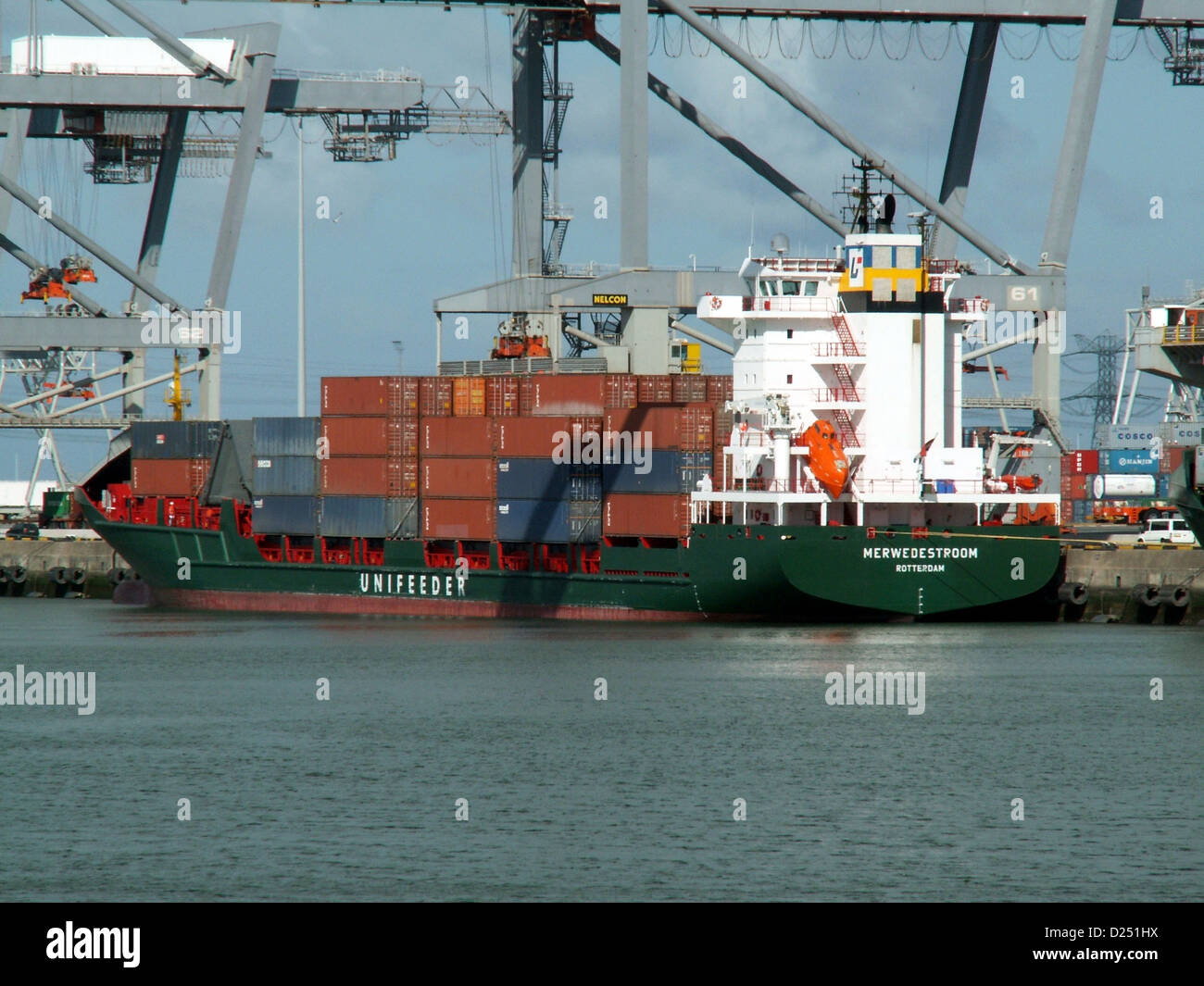 Cargo container ship Stock Photo - Alamy
