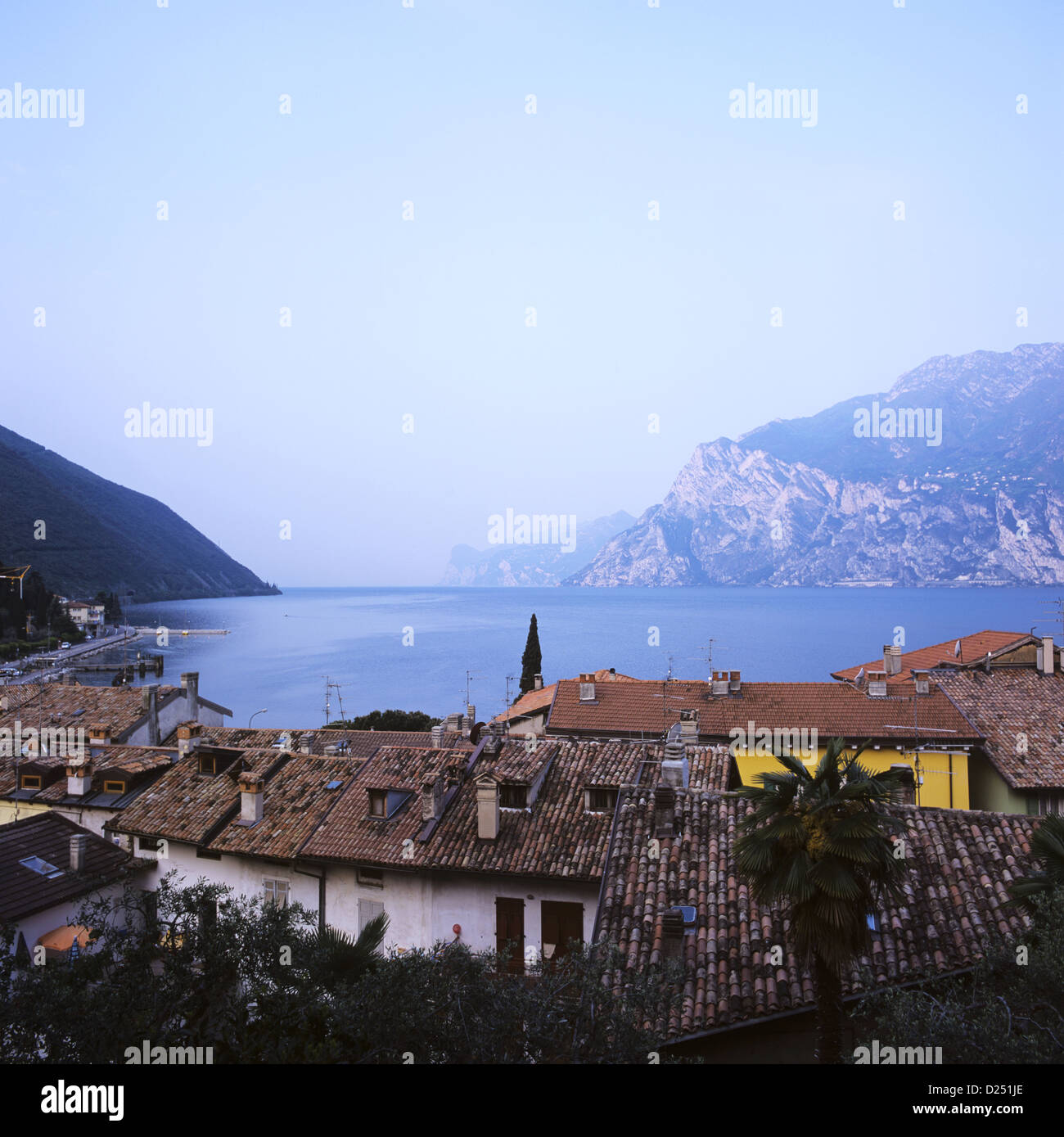 Torbole, Italy, view over the lake Stock Photo - Alamy