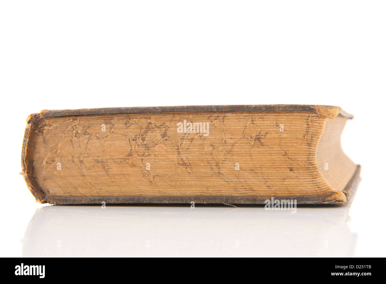 Very old closed book isolated over white background Stock Photo - Alamy