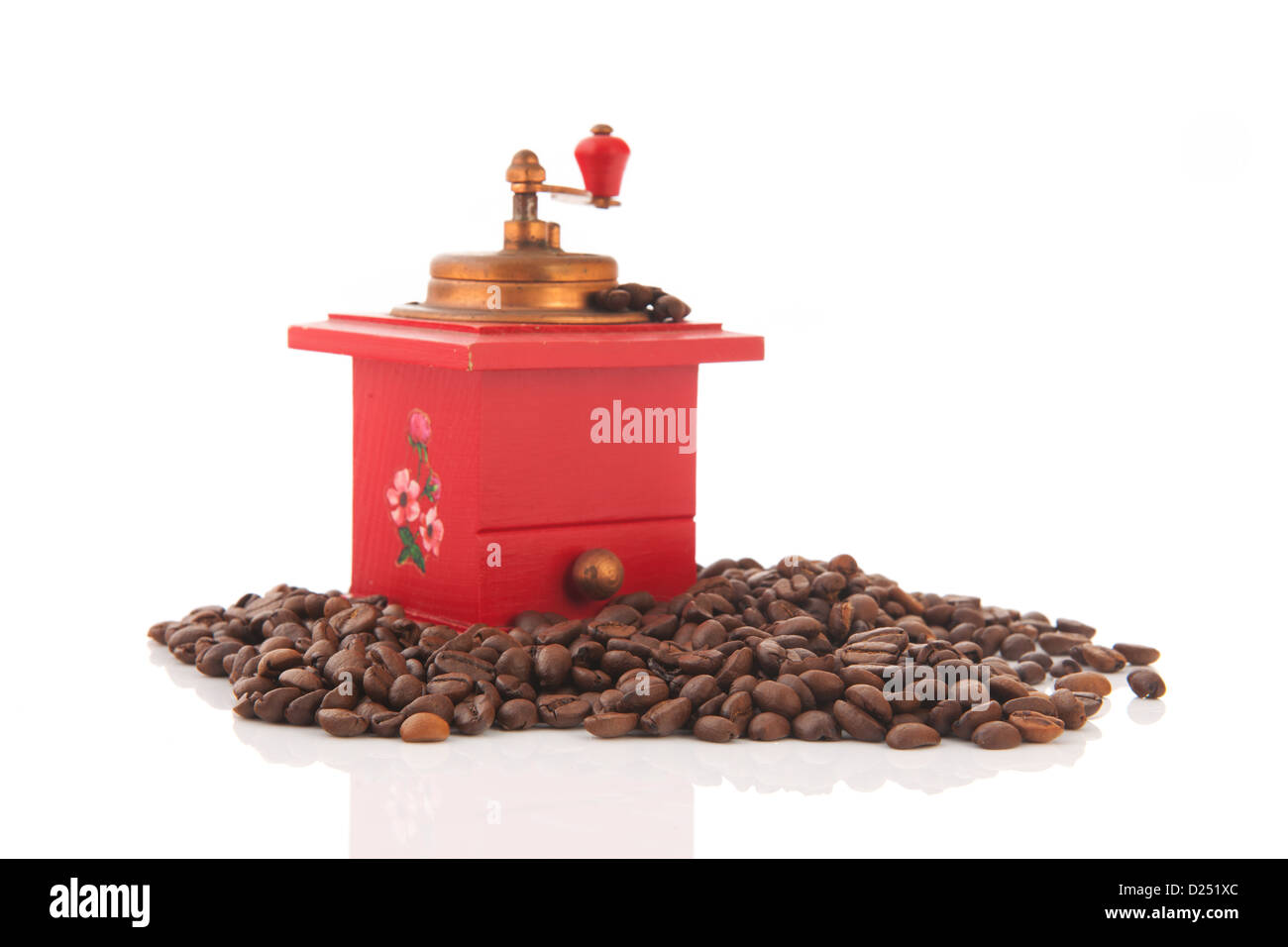 Red coffee grinder hi-res stock photography and images - Alamy