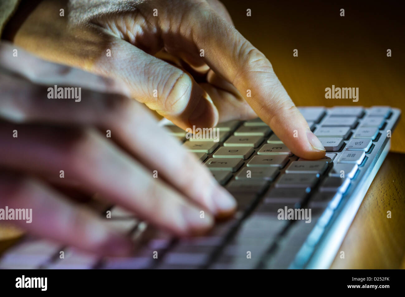 Typing desktop computer hi-res stock photography and images - Alamy