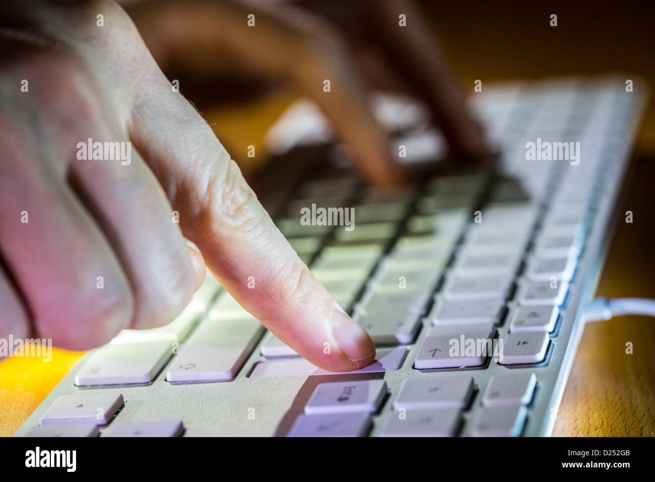 Typing desktop computer hi-res stock photography and images - Alamy