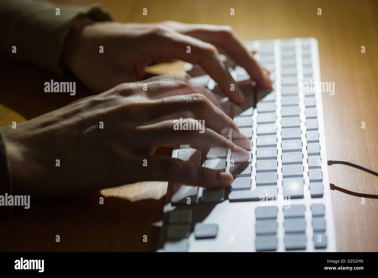 Typing desktop computer hi-res stock photography and images - Alamy