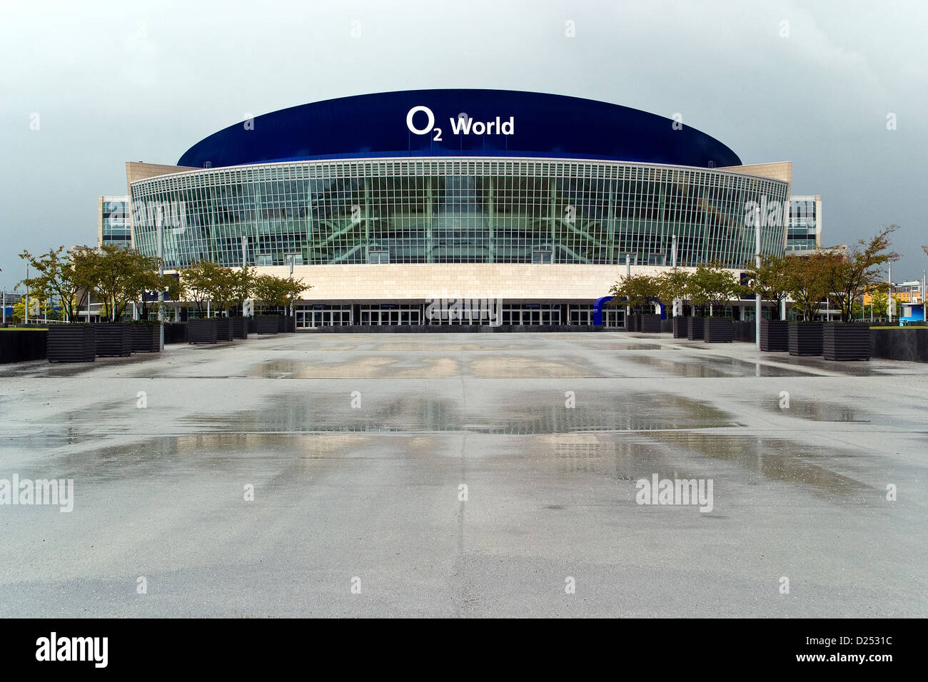 Berlin, Germany, O2 World Arena after rain Stock Photo - Alamy