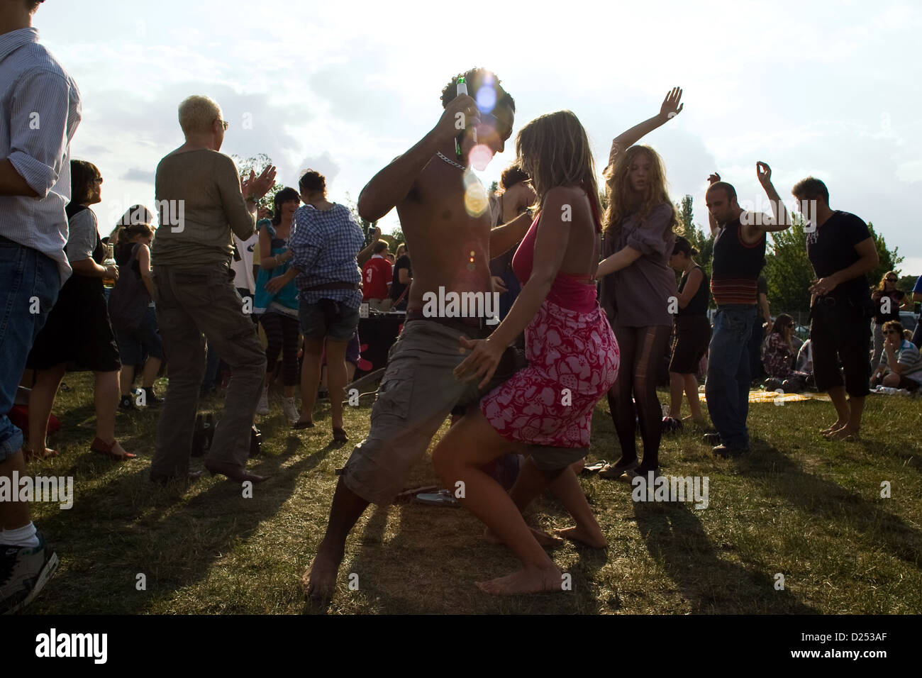 Berlin, Germany, dancing people in Wall Park on a Sunday Stock Photo ...