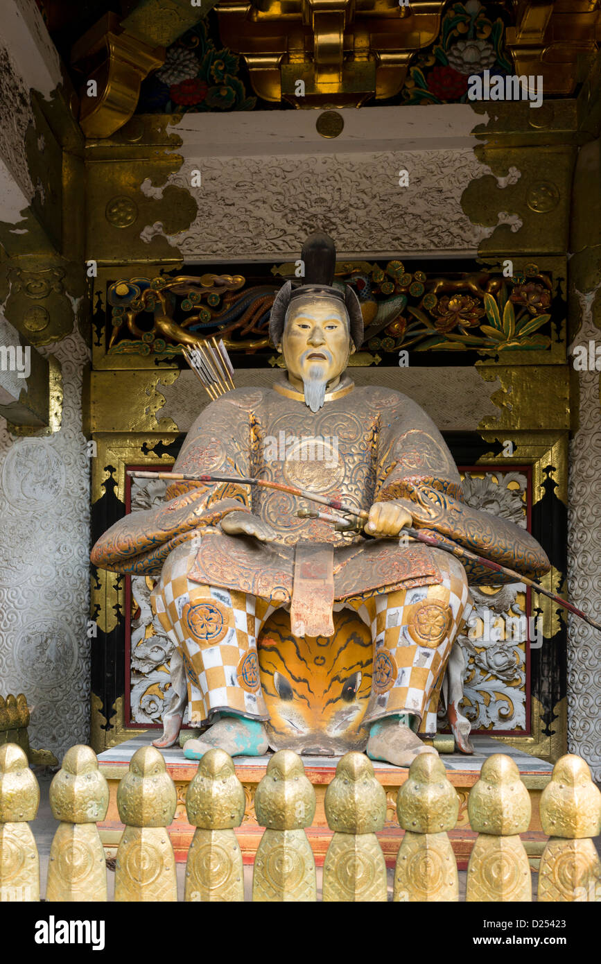 Zuijin guardian statue Yomeimon Gate at Toshogu Shrine Nikko Japan ...