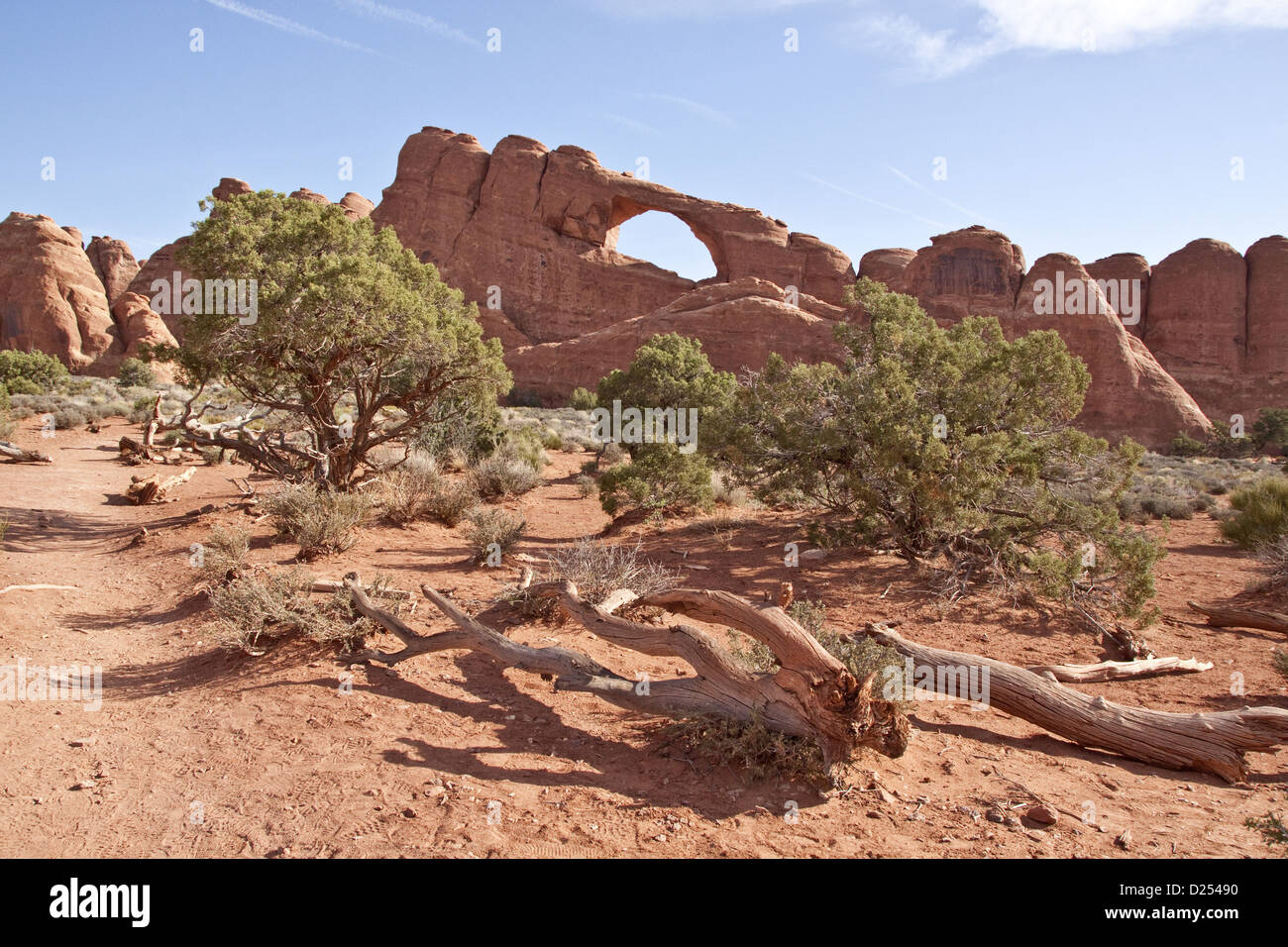 Looking Skyline Arch in Arches National Park Utah arch made from ...