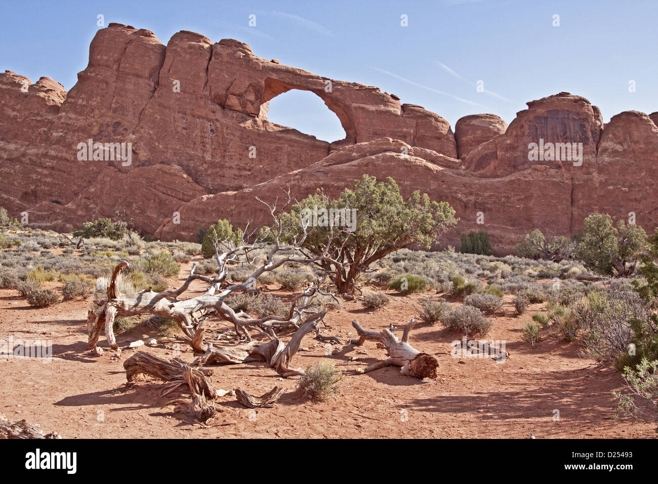 Looking Skyline Arch in Arches National Park Utah arch made from ...