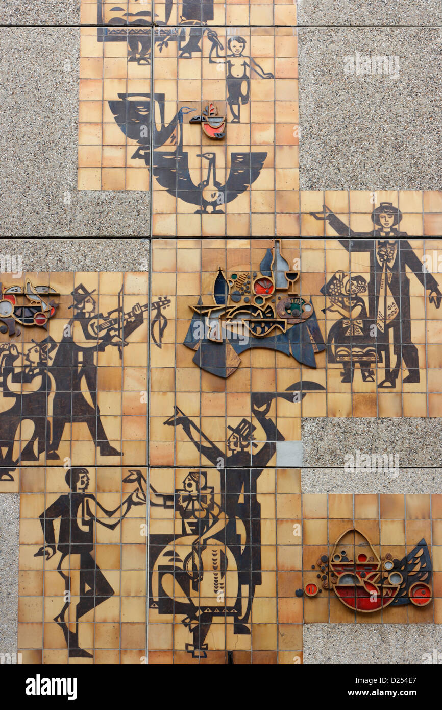 Cottbus, Germany, mosaic artwork on a plate Stock Photo - Alamy