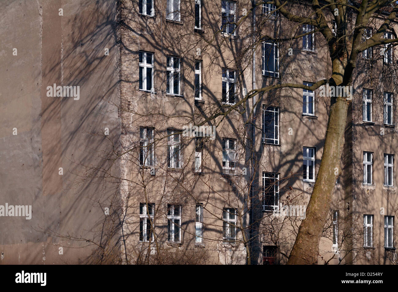 Berlin, Germany, bare trees in front of an old building in ...
